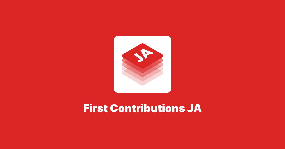 First Contributions JA
